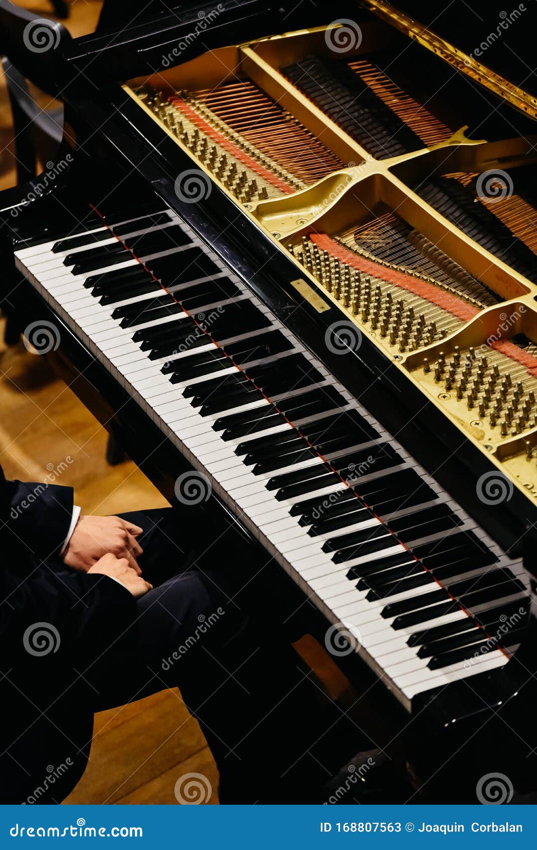 Hands of Classical Pianist Playing His Piano during a Concert Stock ...