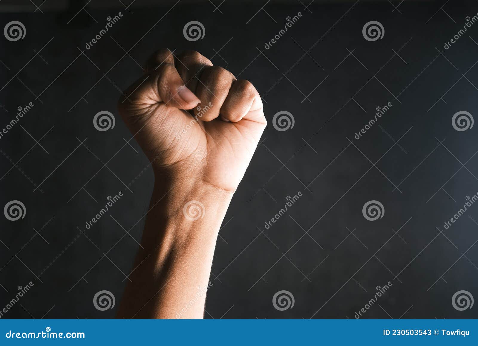 Hands Clenched Power Strength on Black , Stock Image - Image of finger ...