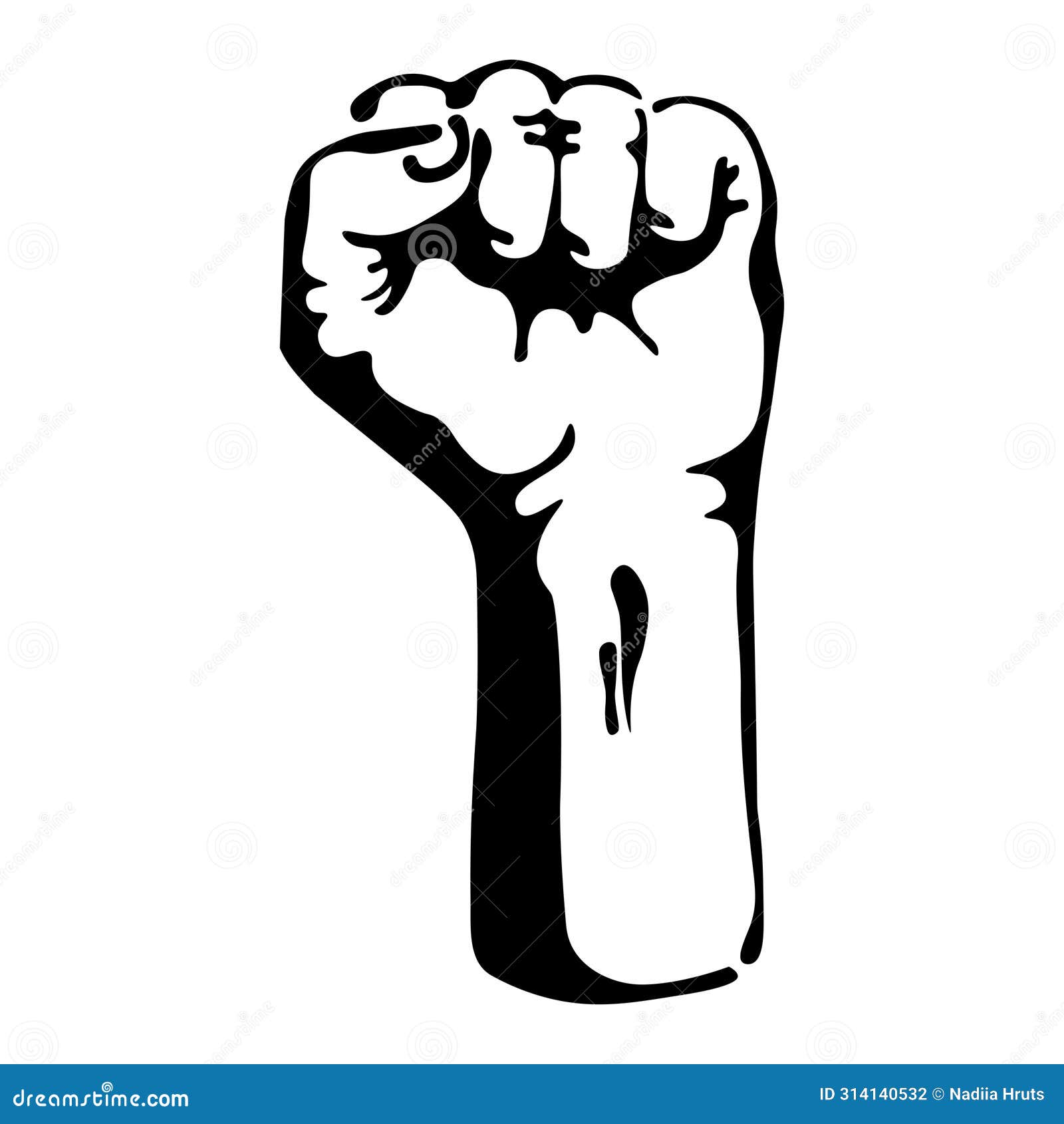 Hands Clenched Power Strength Icon Logo Vector Stock Vector ...