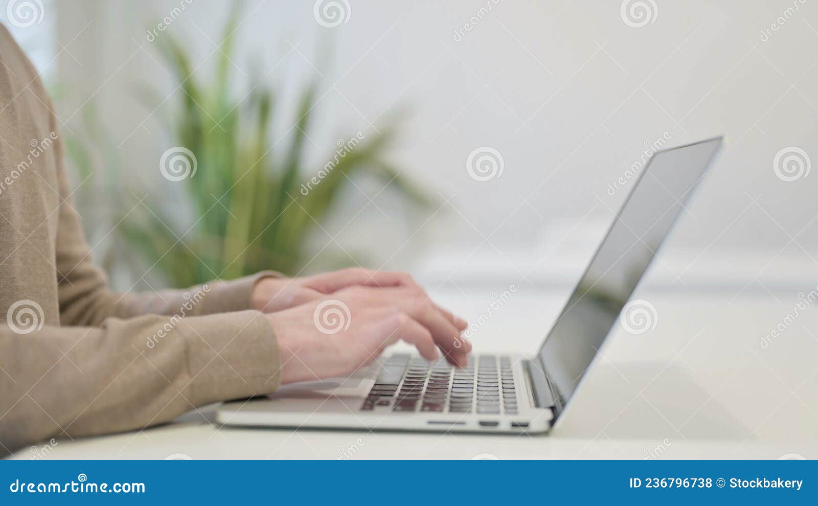 Close Up of Man Typing on Laptop Stock Footage - Video of office ...