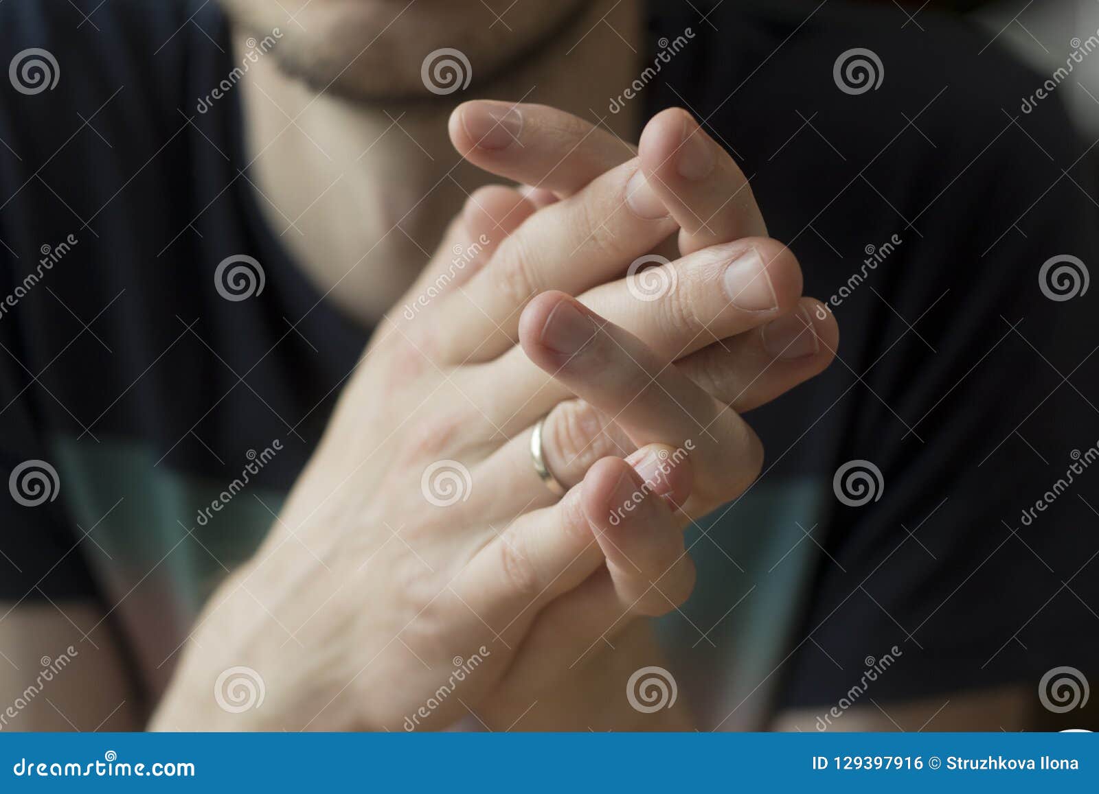 Hands Closeup. Thinking Image. Stock Photo - Image of ideas, focus ...