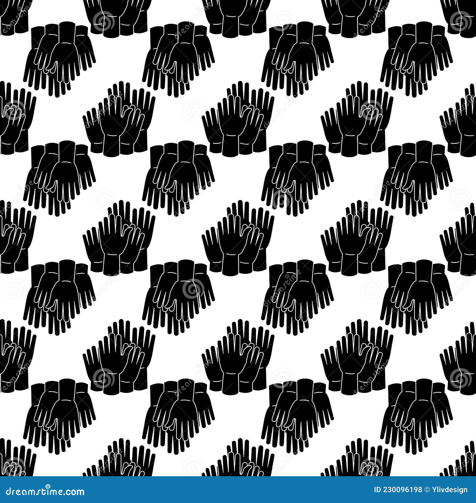 Hands Cohesion Pattern Seamless Vector Stock Vector - Illustration of ...