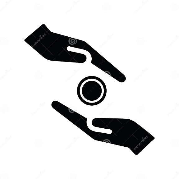Hands and coin icon stock vector. Illustration of service - 295535018