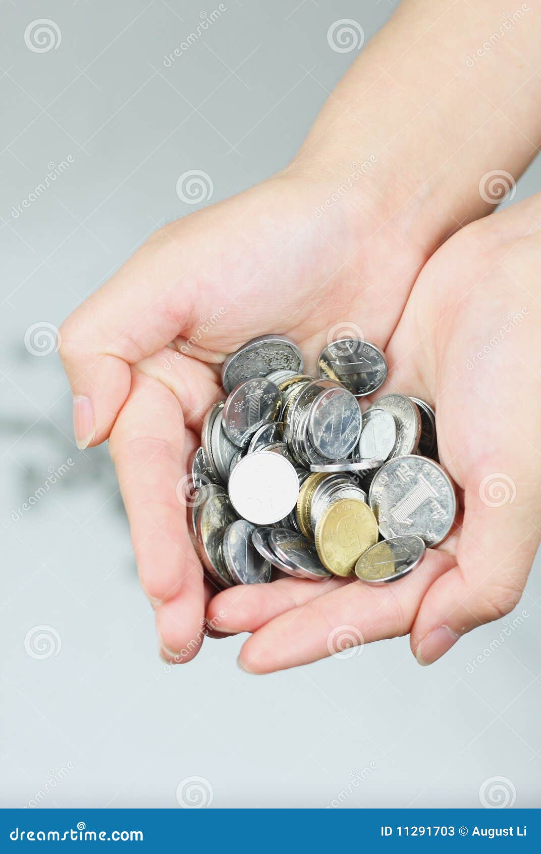 Hands with coins stock image. Image of path, dollar, cent - 11291703