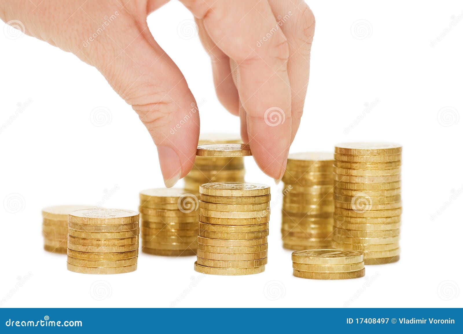 Hands with coins isolated stock image. Image of hands - 17408497