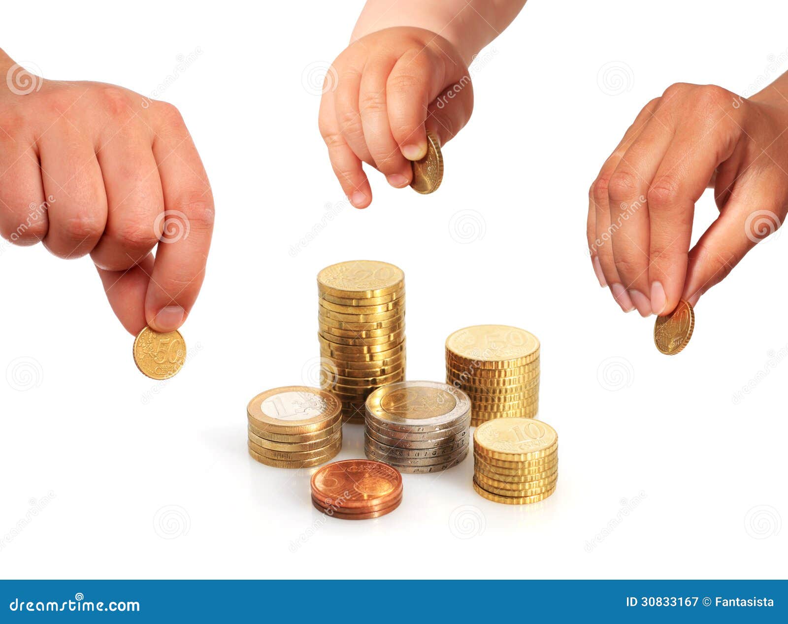 Hands with coins. stock image. Image of hand, earnings - 30833167