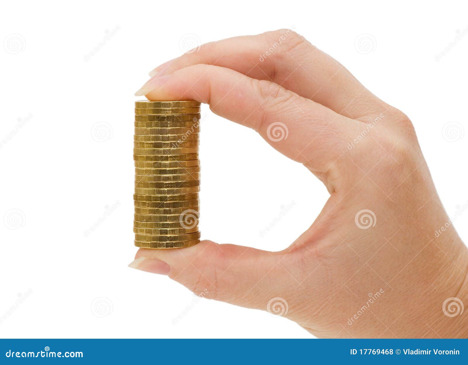 Hands with Coins Isolated on White Stock Photo - Image of coin, market ...