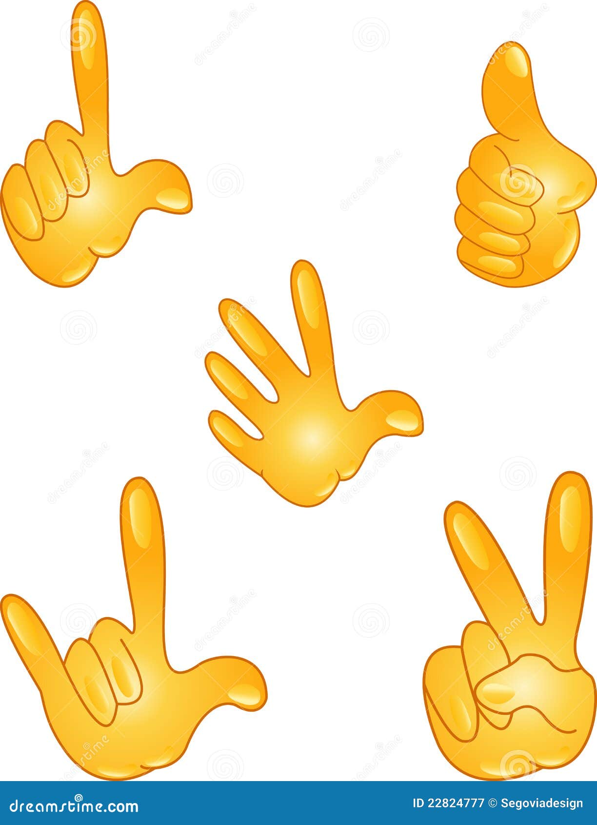 Hands collection cartoon stock vector. Illustration of palm - 22824777