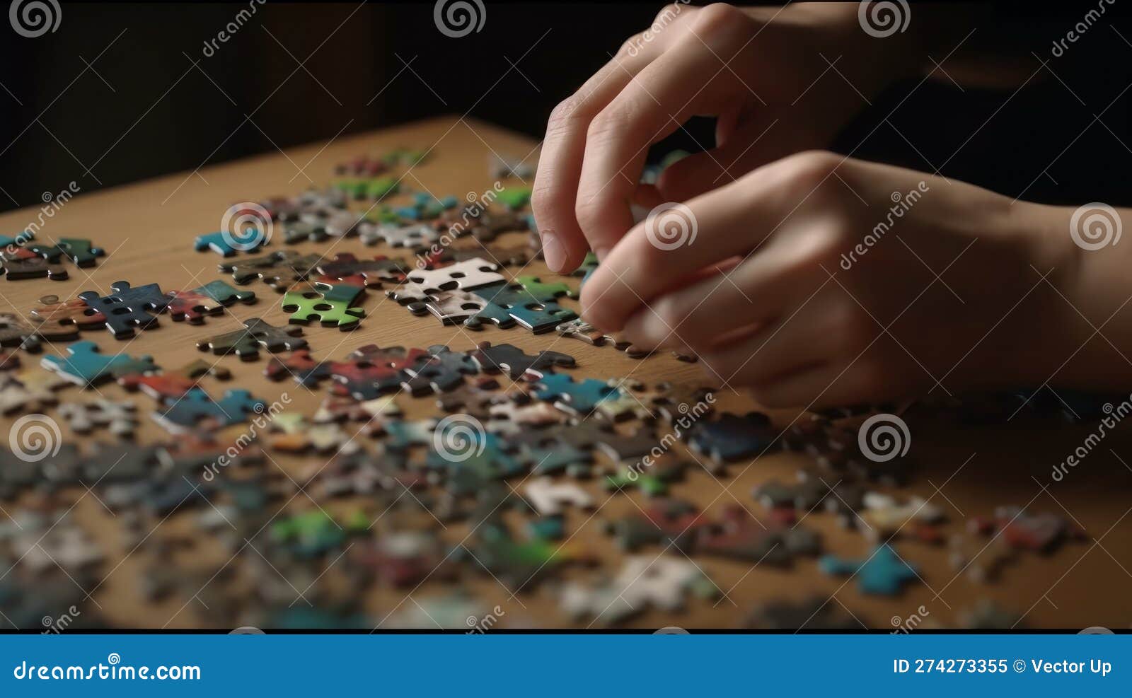 Hands Combine Puzzle Pieces. Generative AI Stock Image - Image of brain ...