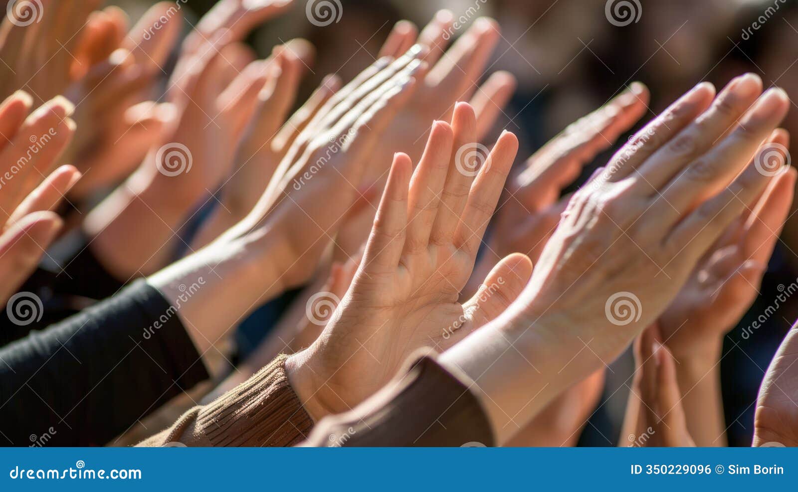 Hands Coming Together in Applause, Symbolizing Recognition Stock ...