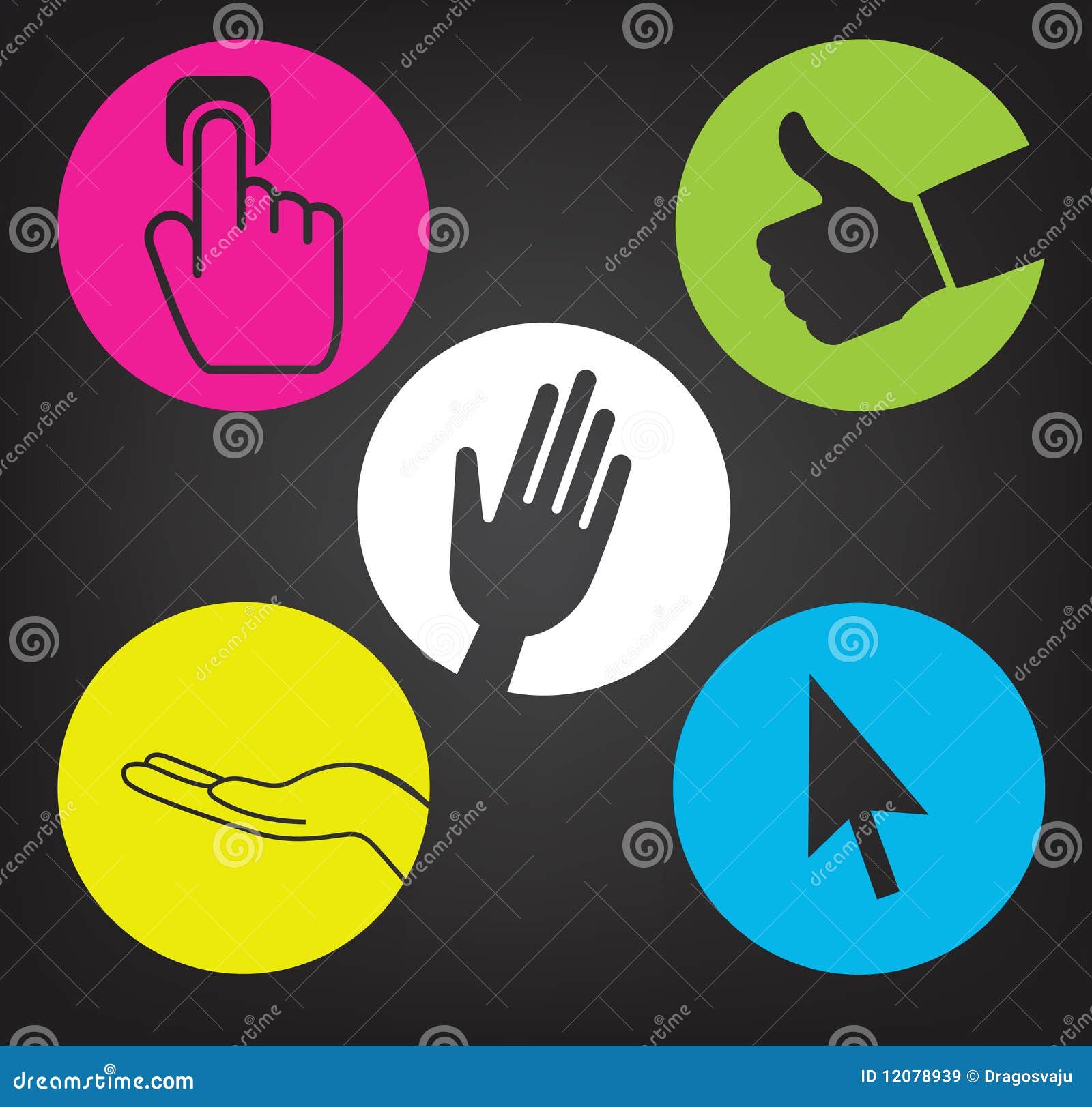 Hands communication stock vector. Illustration of group - 12078939
