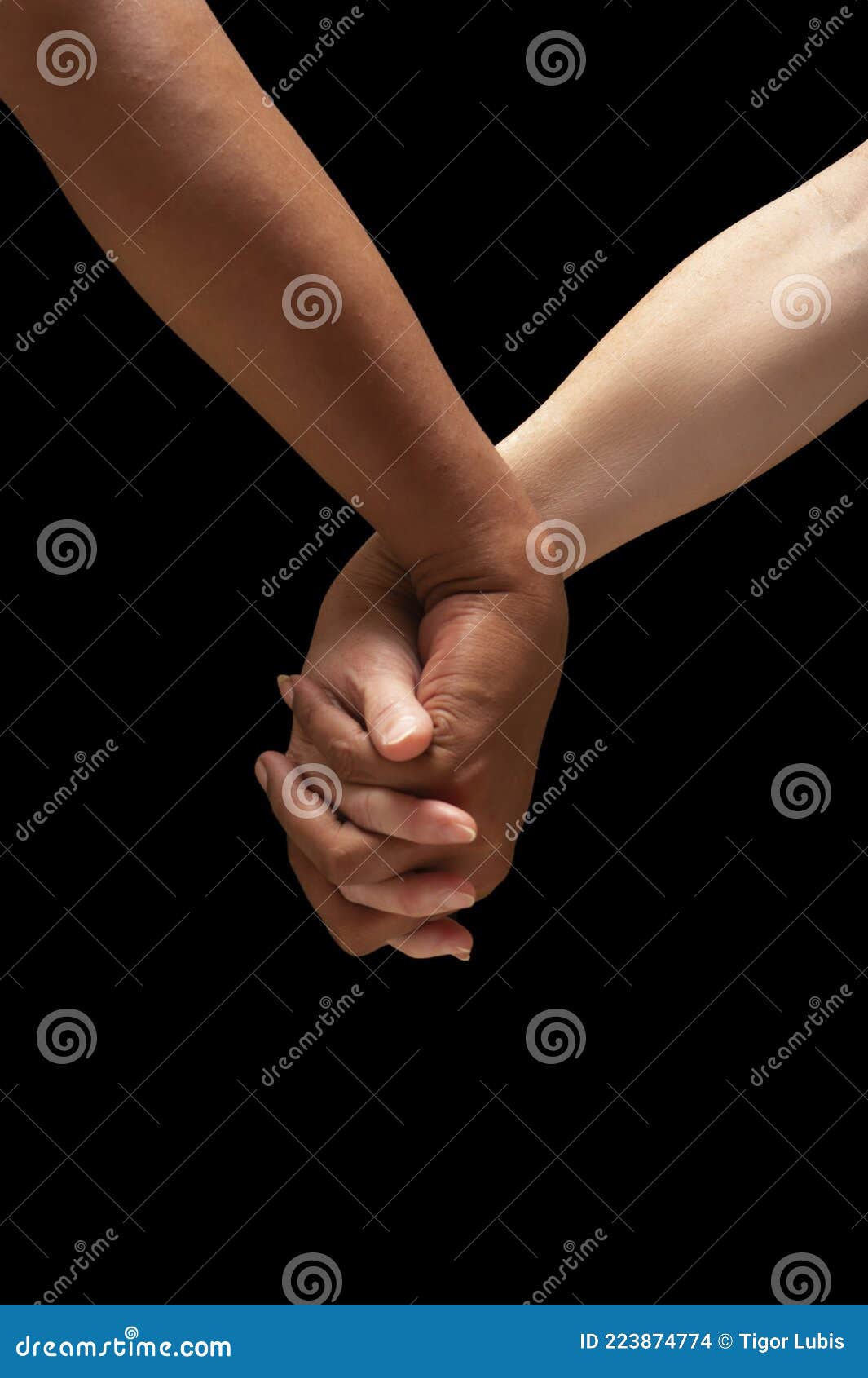 Hands Communication from 2 People of Different Ethnicity but One ...