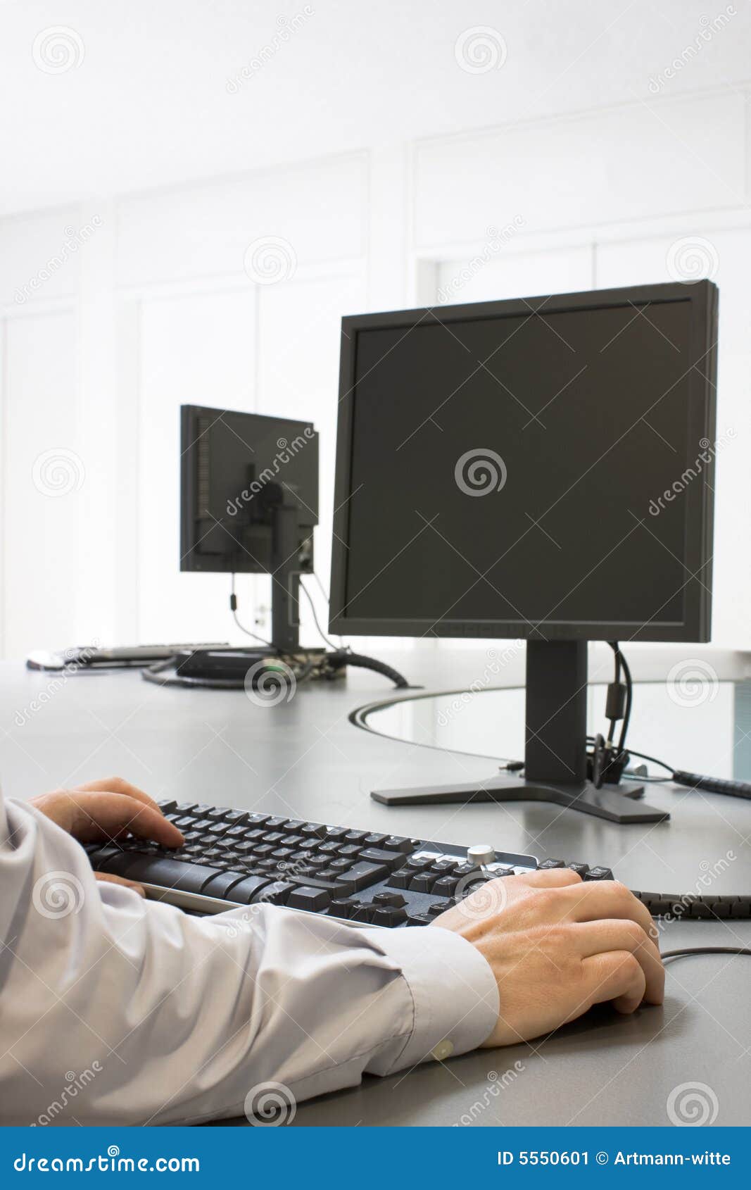 Hands and computer stock image. Image of keyboard, hand - 5550601