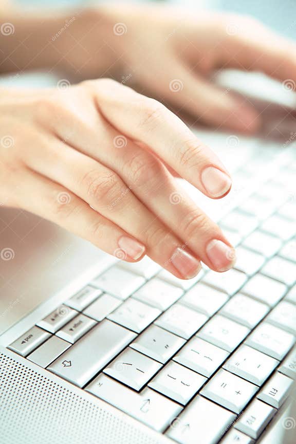 Hands and computer. stock image. Image of hardware, desk - 8084097