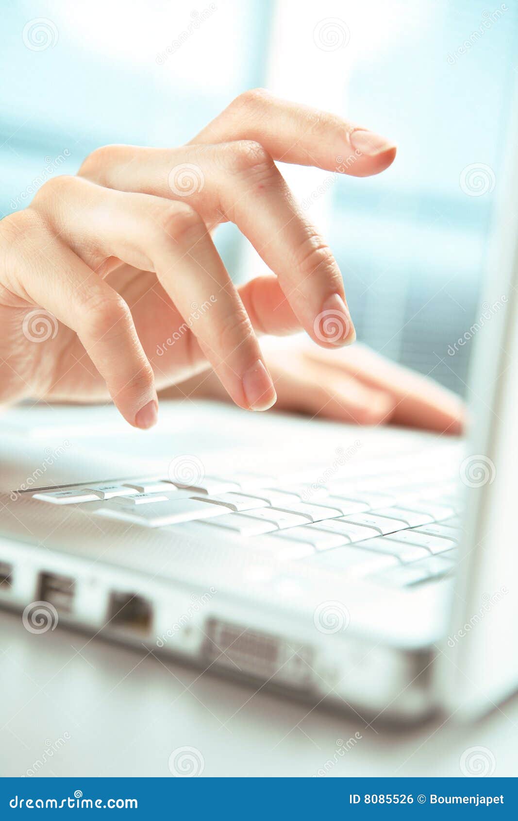 Hands and computer. stock photo. Image of hardware, human - 8085526