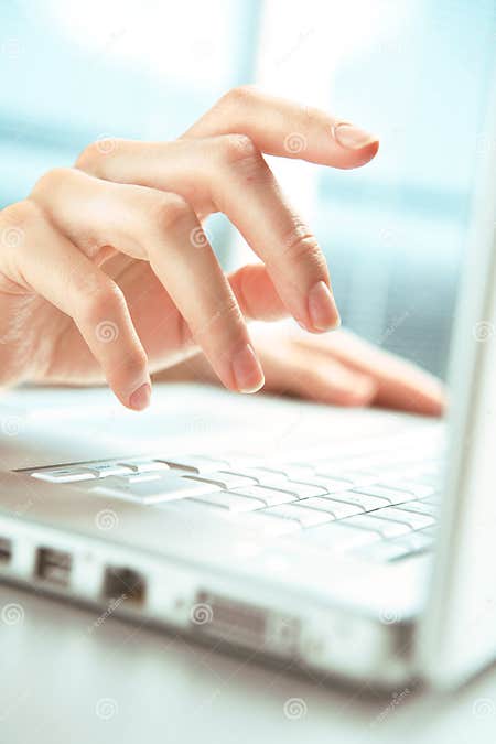 Hands and computer. stock photo. Image of hardware, human - 8085526