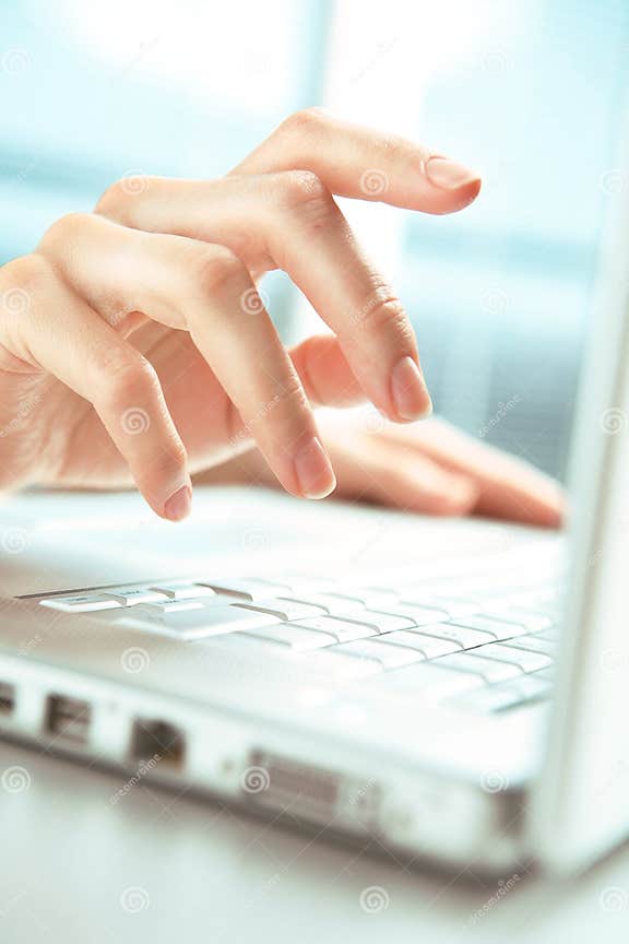 Hands and computer. stock photo. Image of hardware, human - 8085526