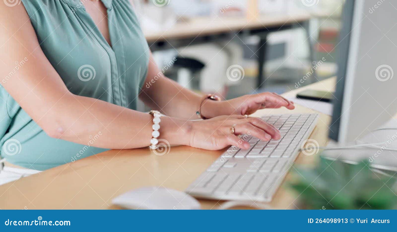 Hands Computer Or Business Woman Typing On Keyboard For Digital Coding Programming Or Creative