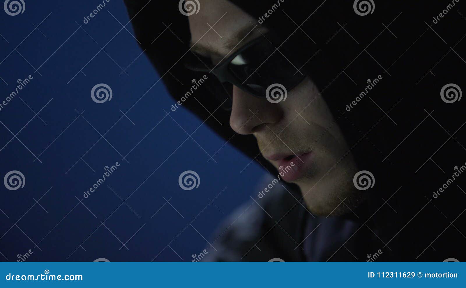 Hands of Computer Hacker in Black Gloves Typing on Laptop To Hack ...