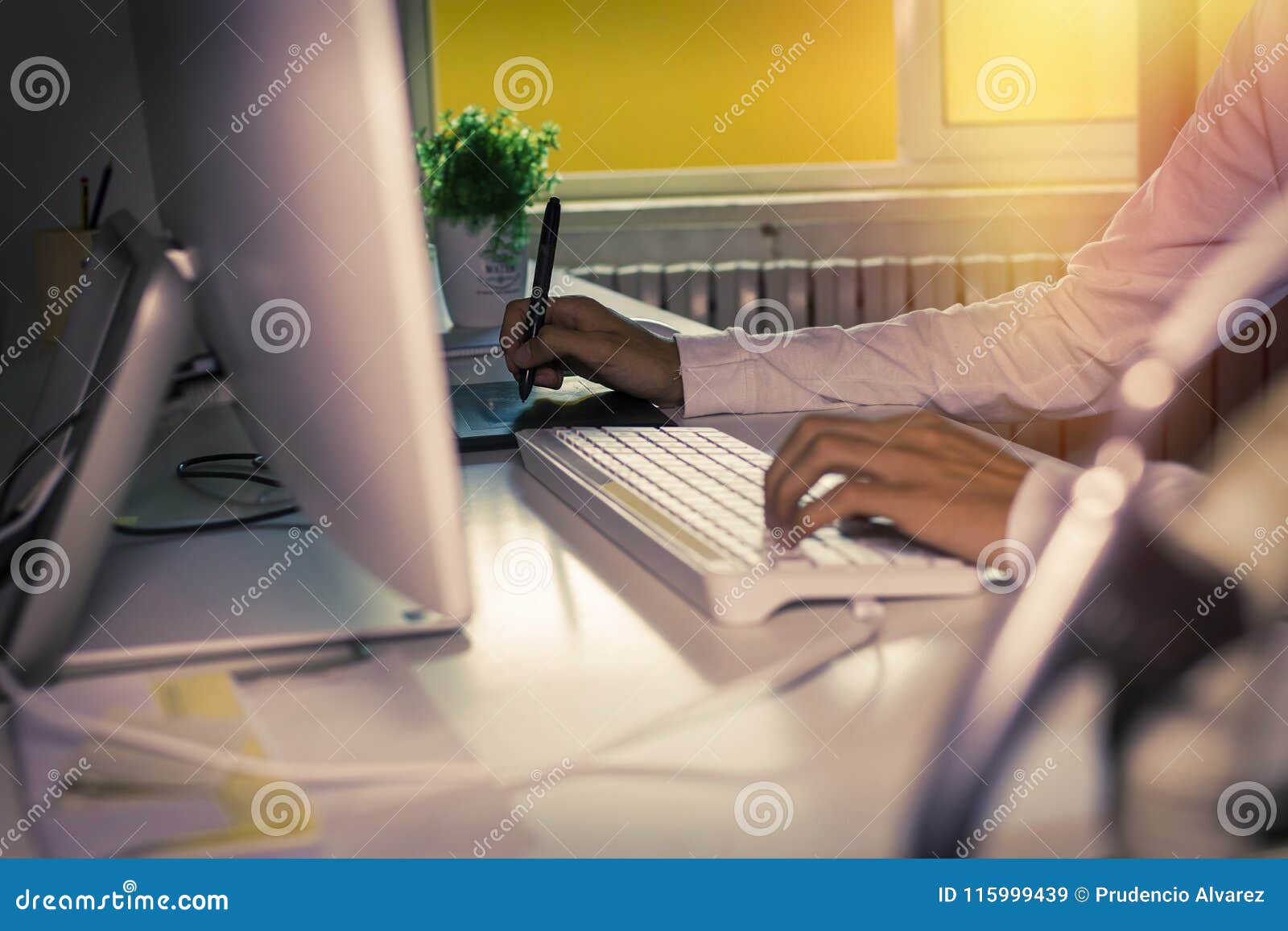 Hands on the Computer Keyboard Stock Image - Image of exams, desktop ...