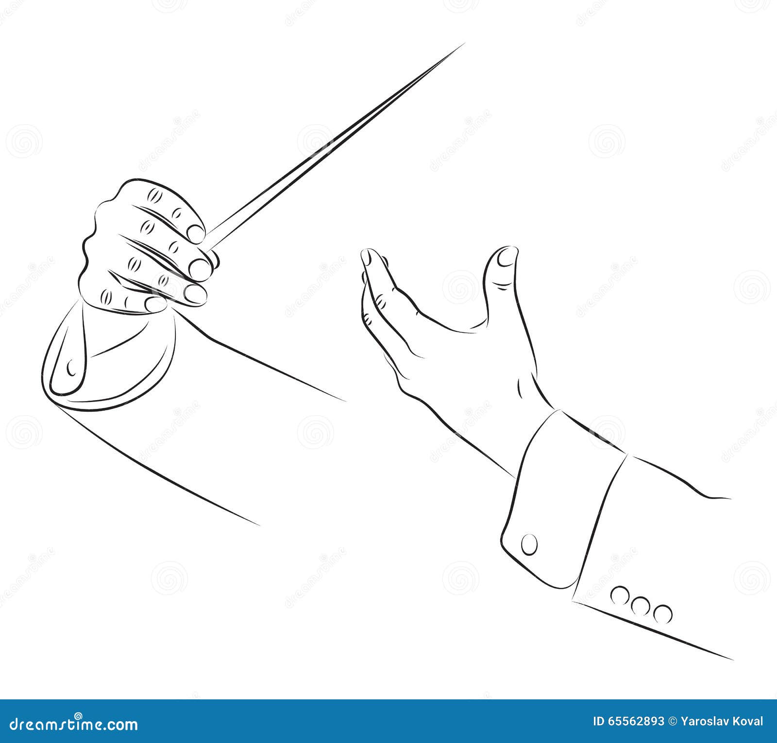 Hands Of Conductor Illustration | CartoonDealer.com #65563380
