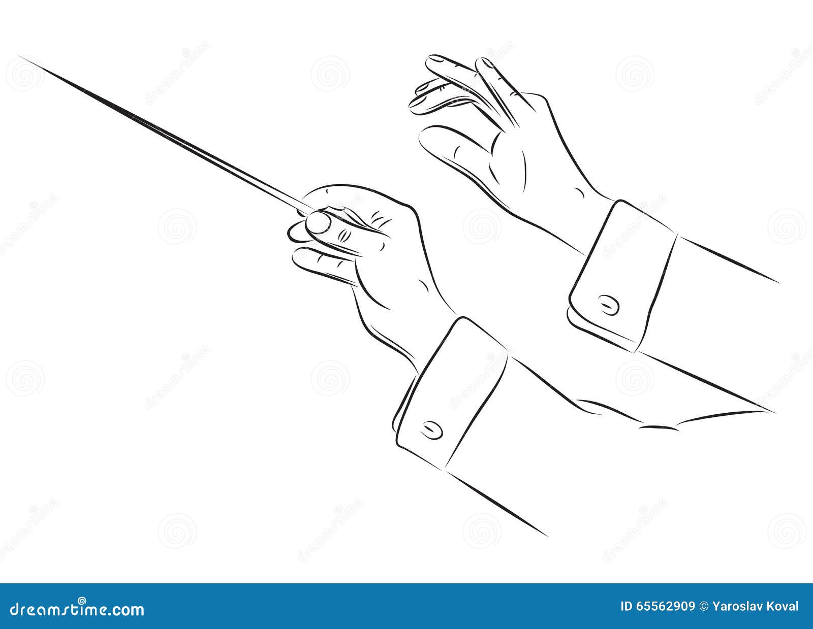 Hands Of Conductor Illustration | CartoonDealer.com #65563380
