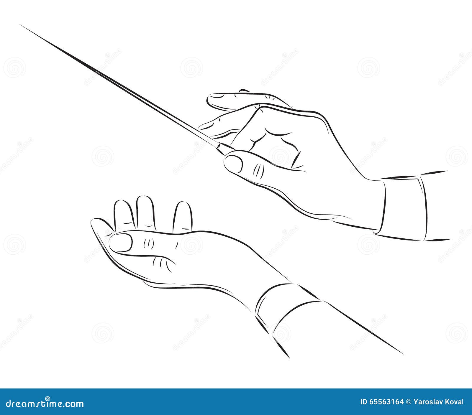 Hands Of Conductor Illustration | CartoonDealer.com #65563380