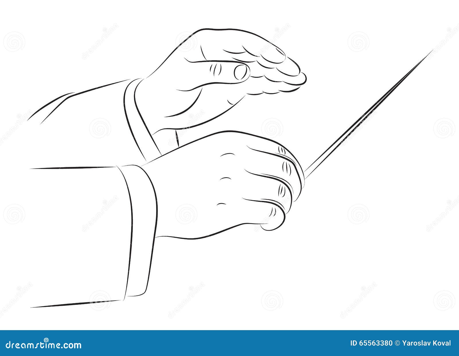 Hands Of Conductor Illustration | CartoonDealer.com #65563380