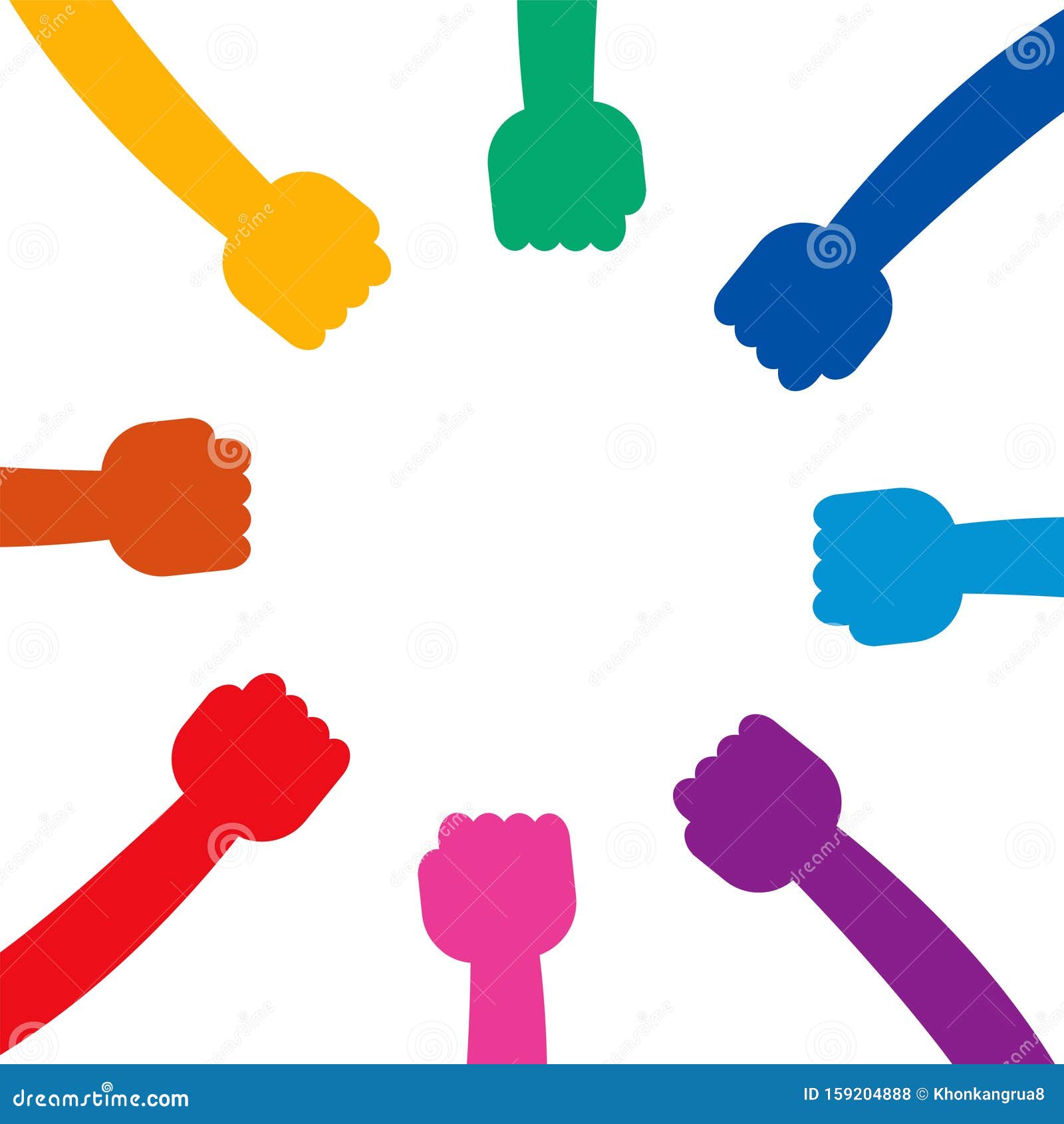 Hands Connecting Concept,Group of Holding Handle in a Circle the Summit ...