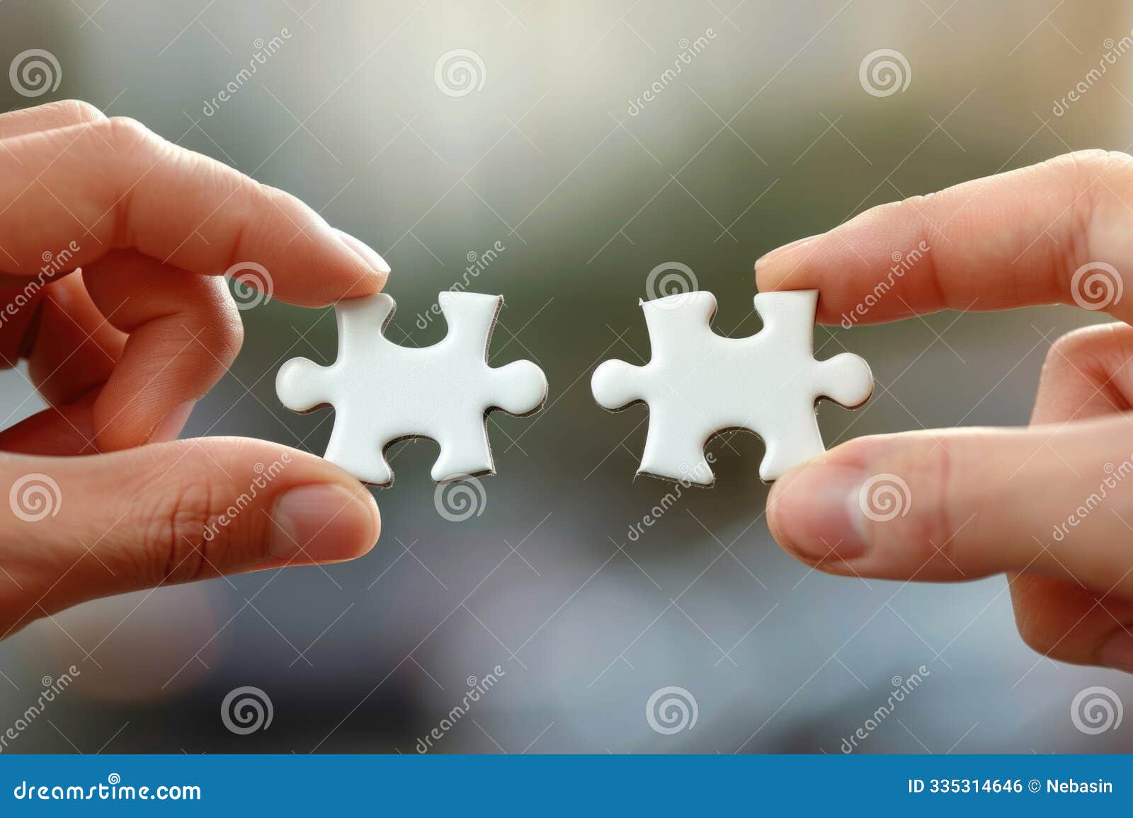 Hands Connecting Puzzle Pieces in Symbol of Partnership and Teamwork ...