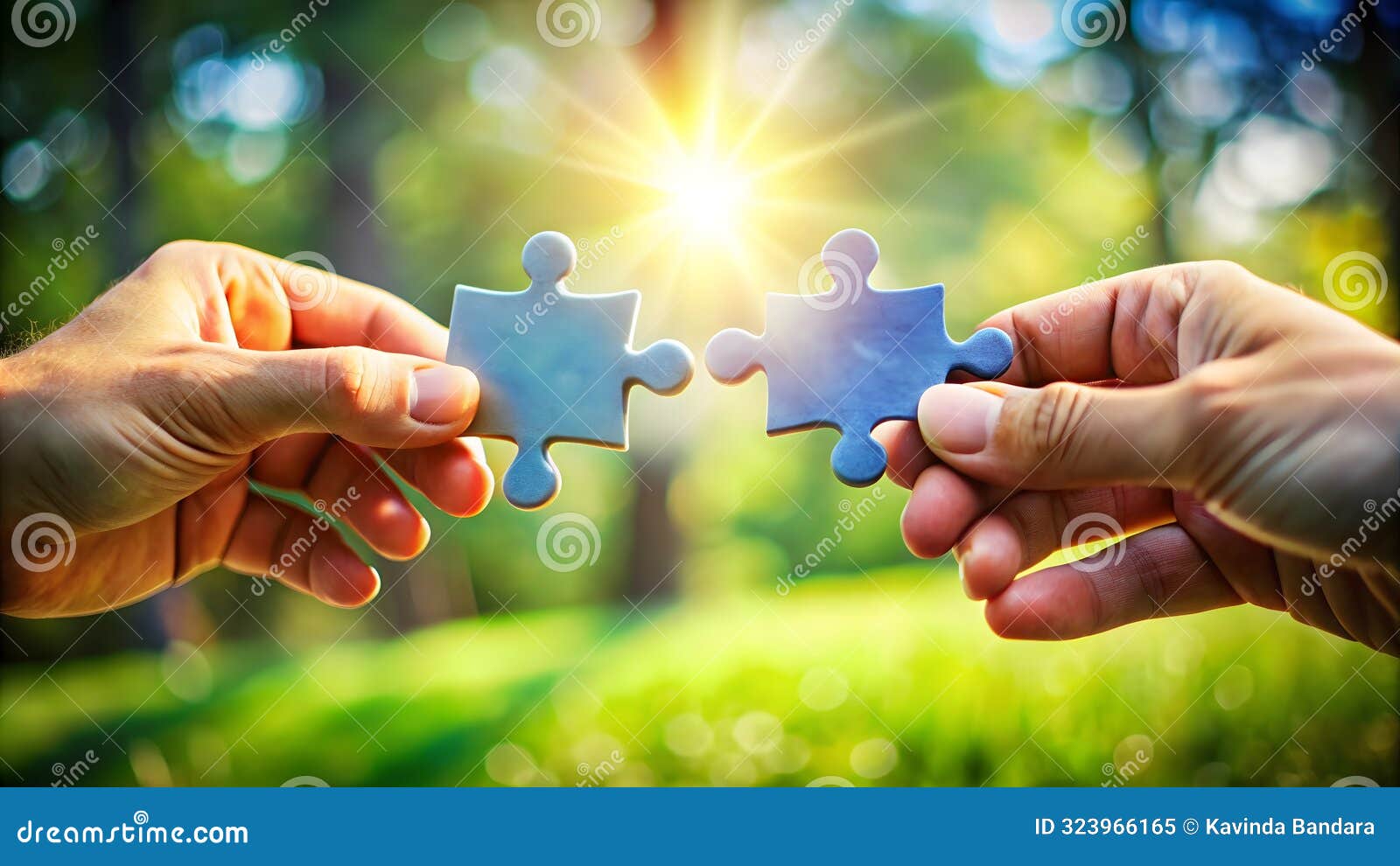 Hands Connecting Puzzle Pieces - Symbol of Teamwork, Partnership, and ...