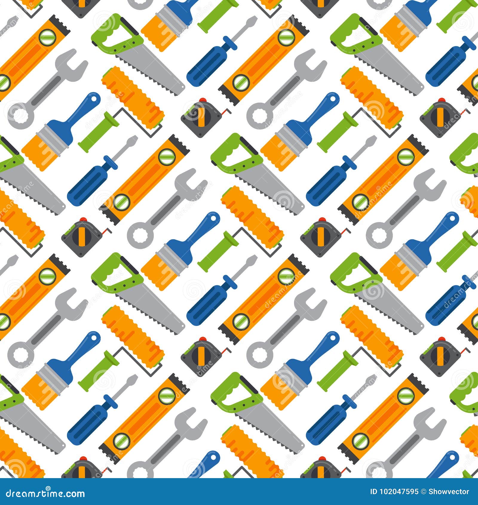 Hands With Construction Level Tools Vector Cartoon Style House ...