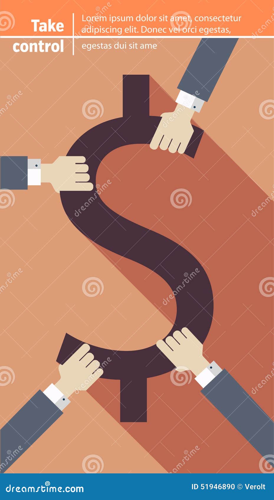 Hands Controlling Dollar Symbol Stock Vector - Illustration of control ...