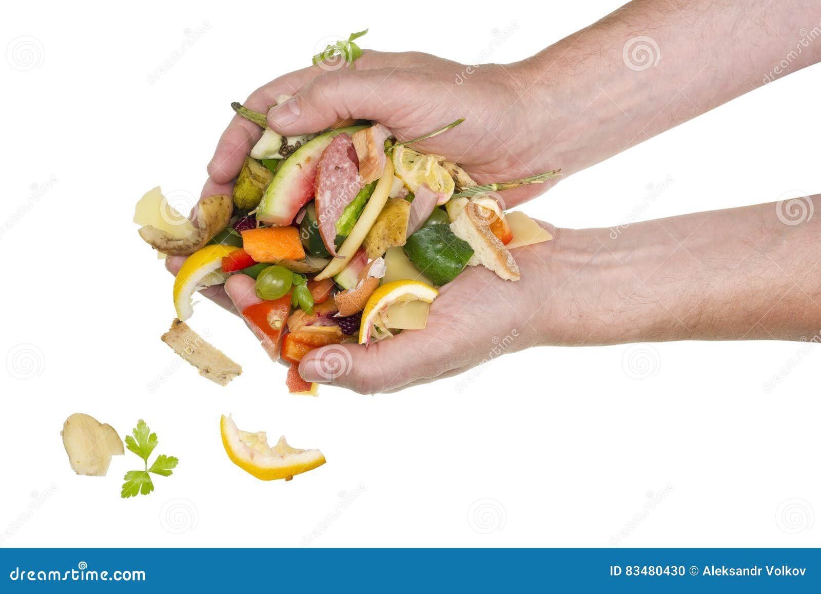 From Hands of the Cook Food Waste Falls Stock Photo - Image of garbage ...