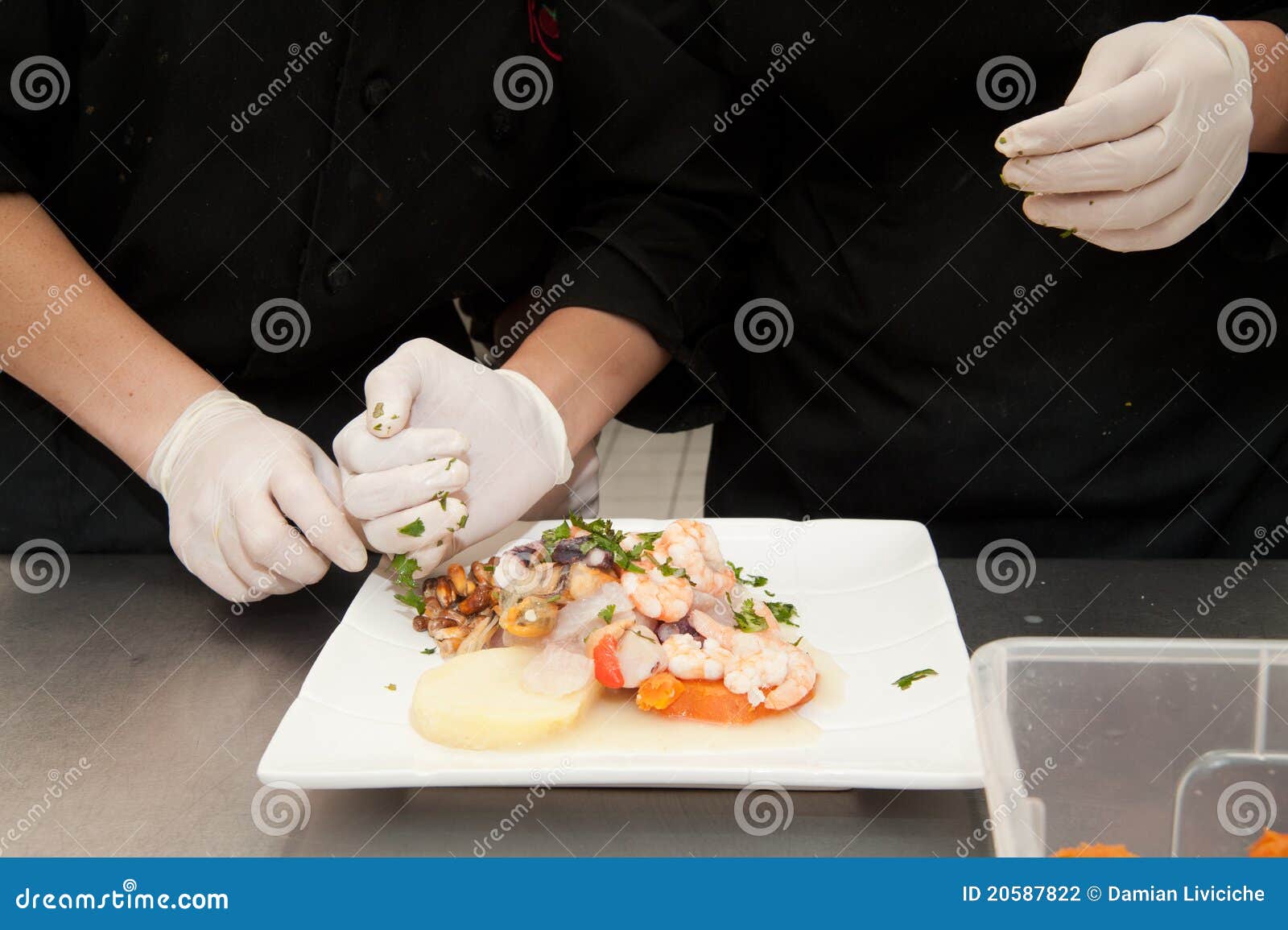 Hands cooking stock photo. Image of preparation, dish - 20587822