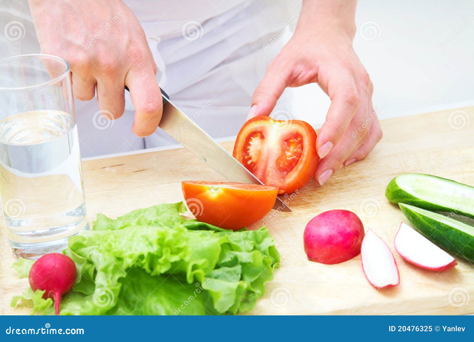Hands Cooking Vegetables Salad Stock Image - Image of expecting, human ...
