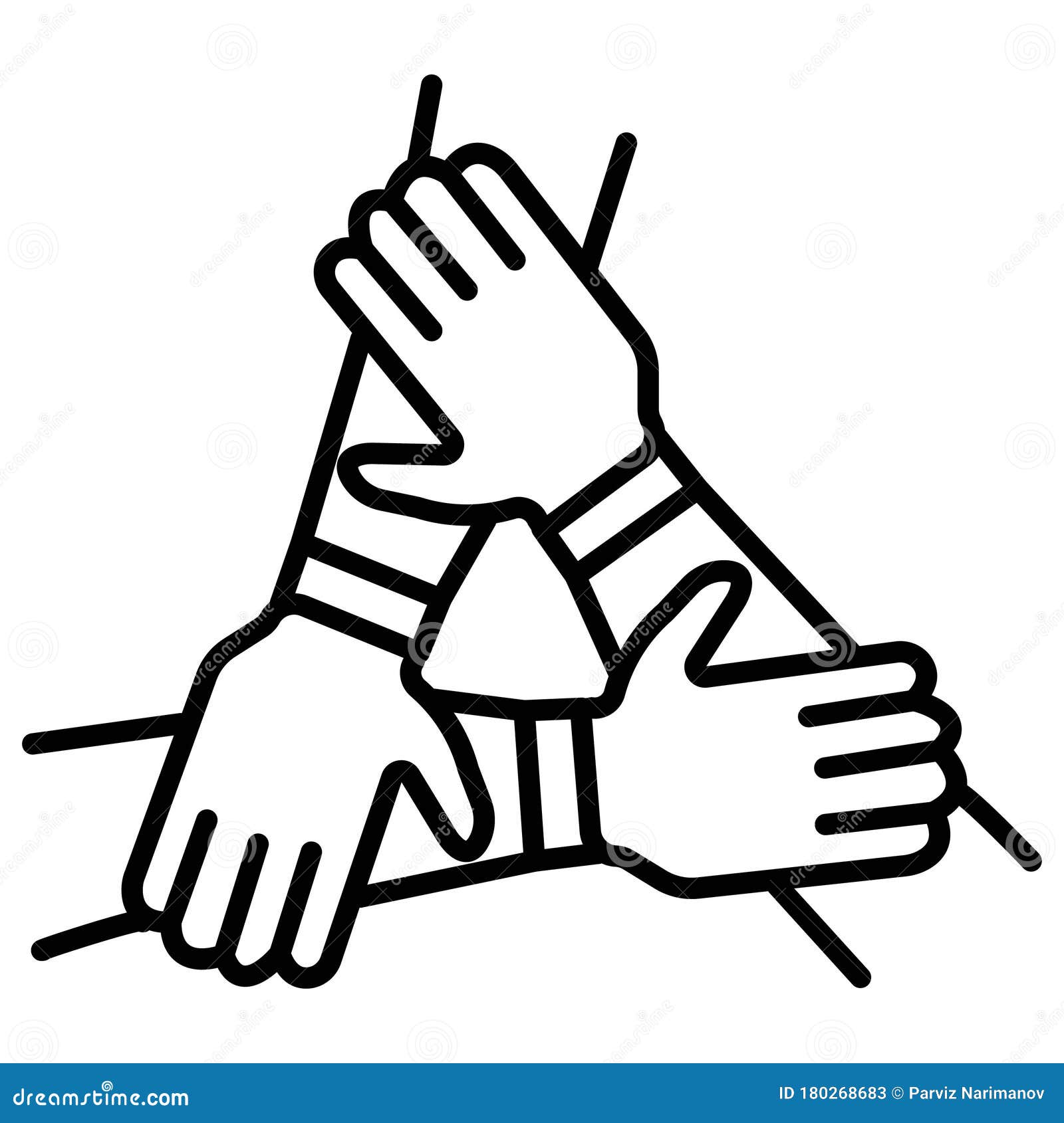 Hands Cooperation Icon Illustration Stock Illustration - Illustration ...
