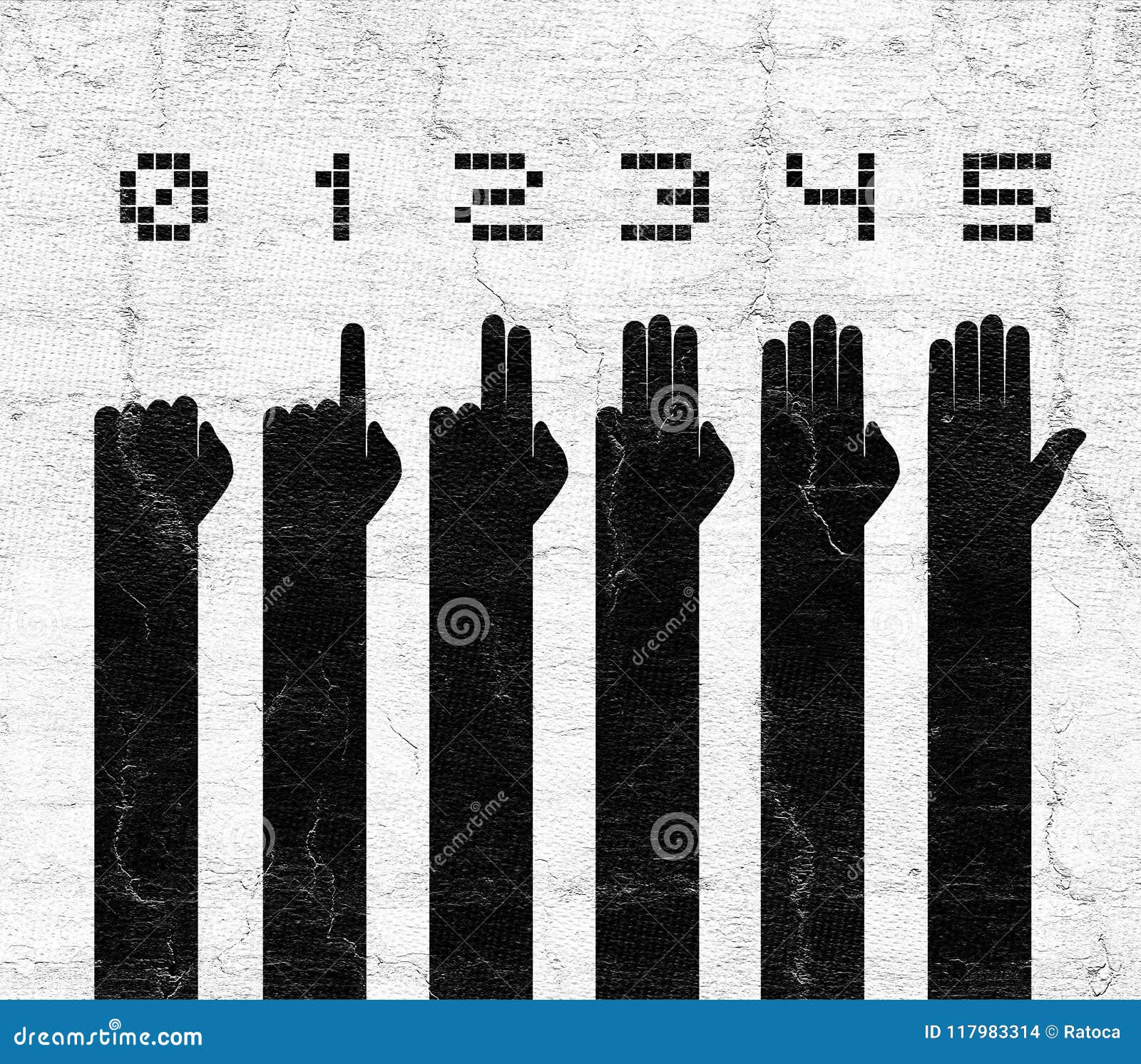 Hands counting symbol stock illustration. Illustration of educative ...
