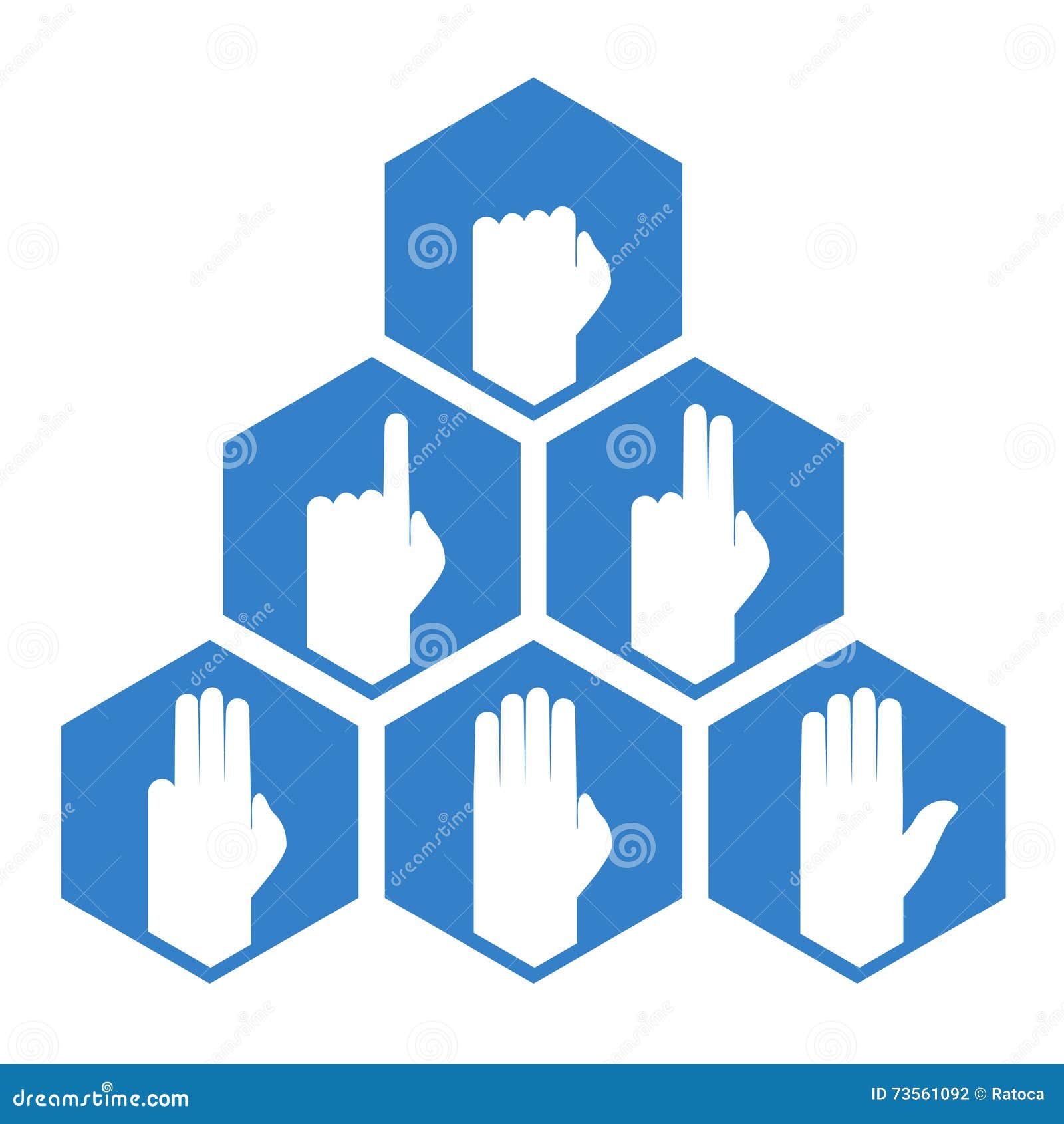 Hands counting symbol stock vector. Illustration of numbers - 73561092