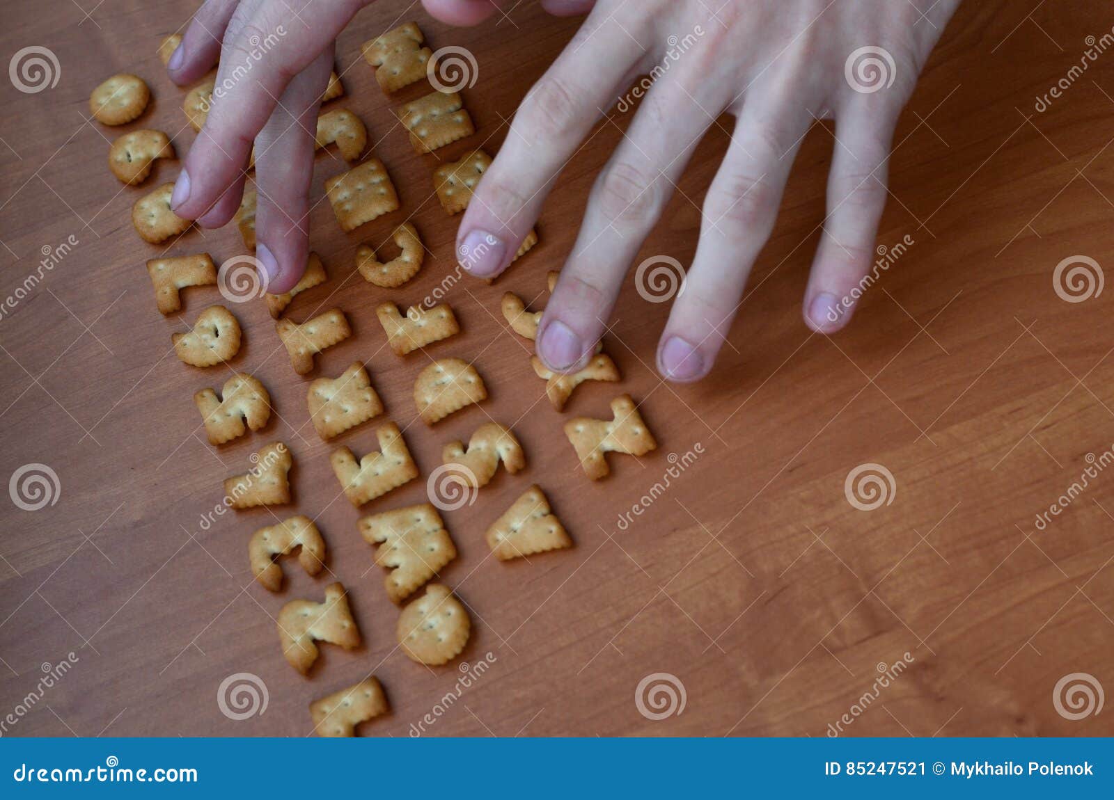 Hands on Cracker Keyboard Buttons Stock Image - Image of joke, group ...