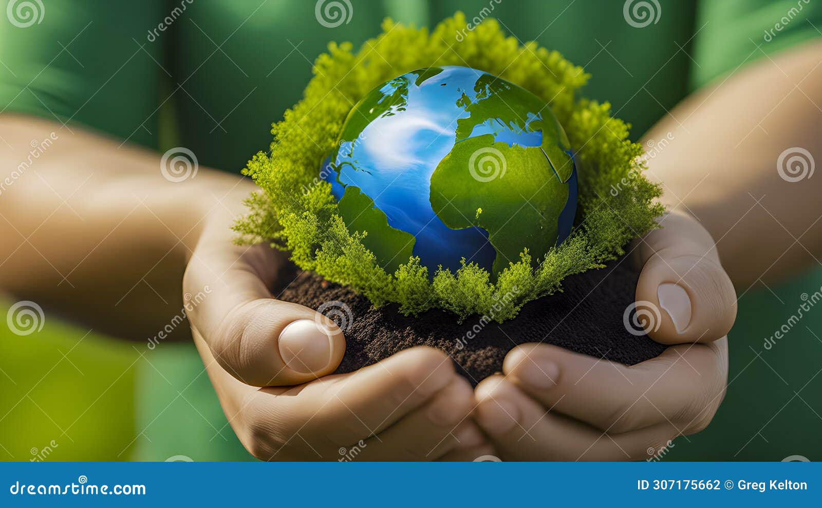 Hands Cradling a Small Globe with Greenery and Soil, Symbolizing ...
