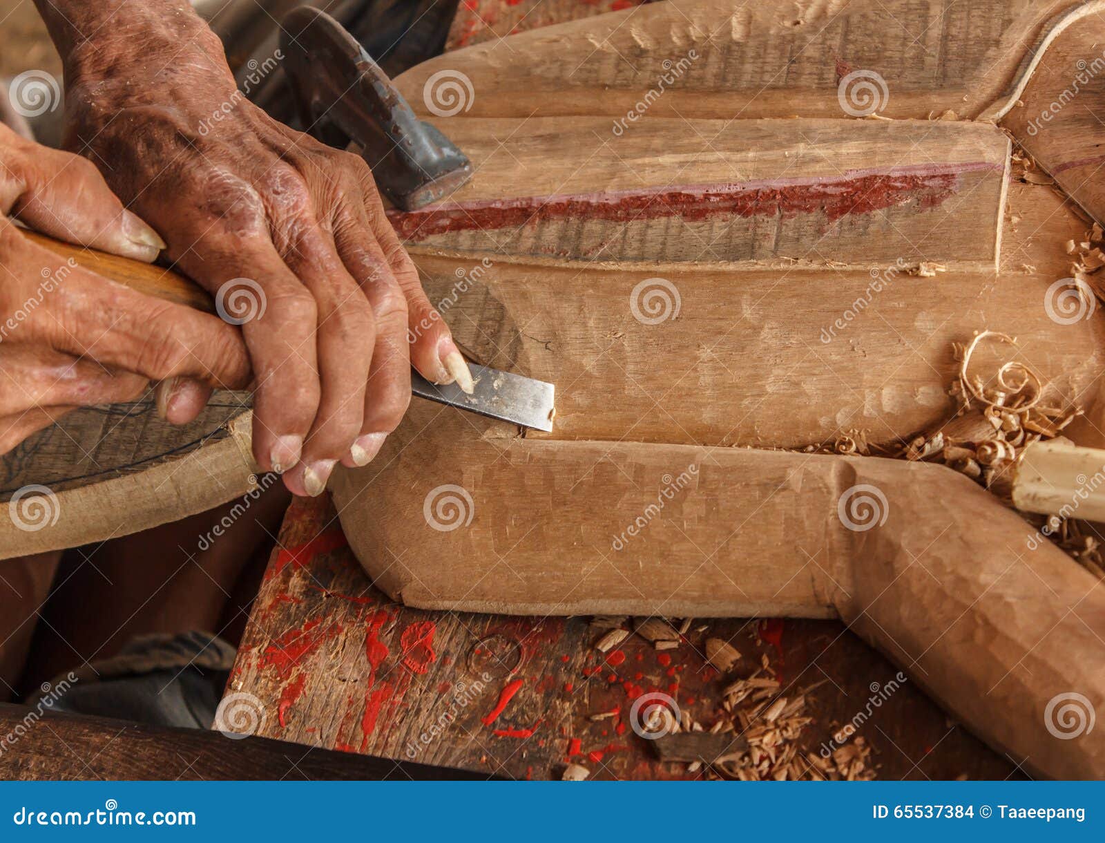 Hands of the Craftsman Carve Stock Photo - Image of lumber, carving ...