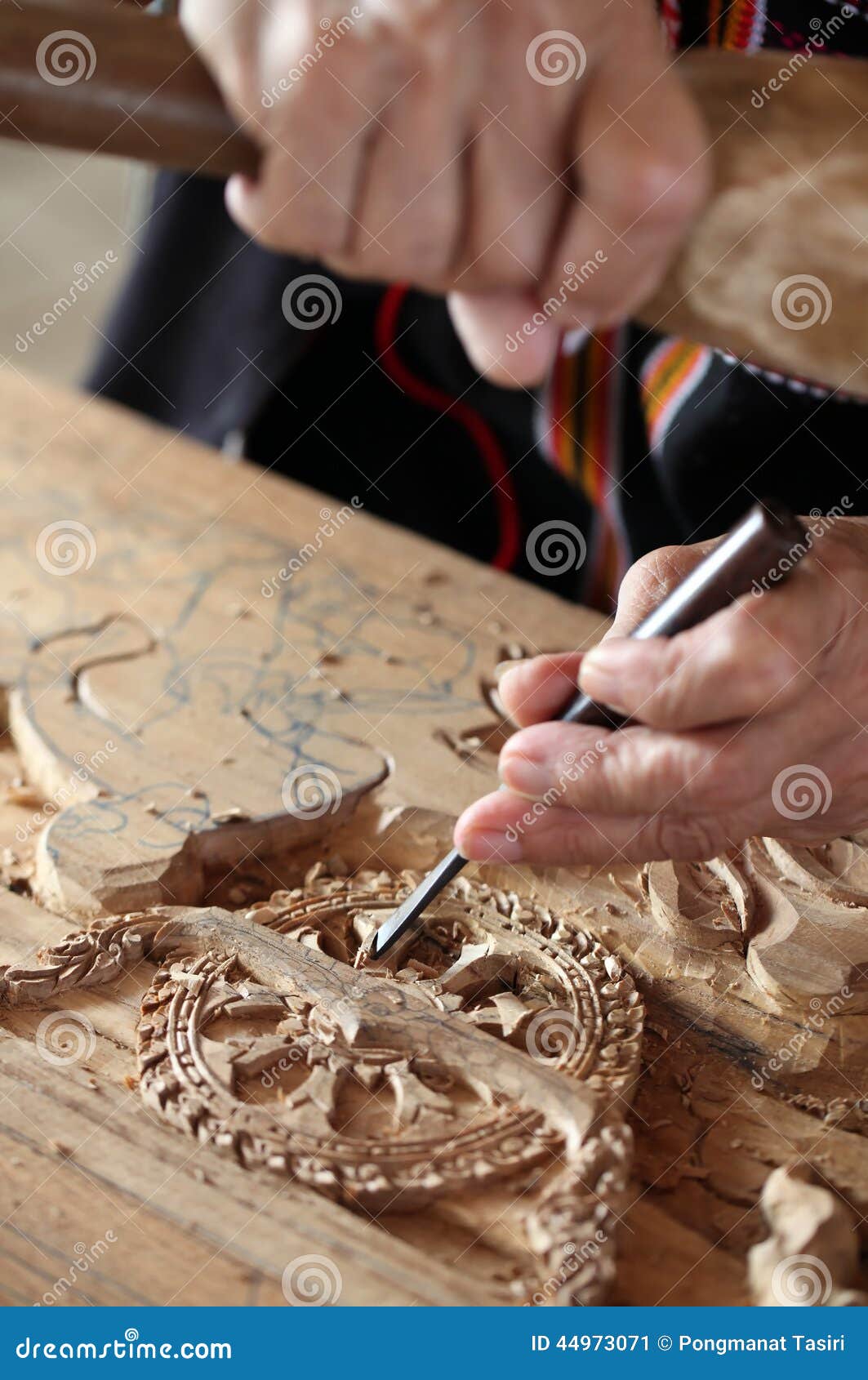Hands of the Craftsman Carving Stock Image - Image of mastery, work ...