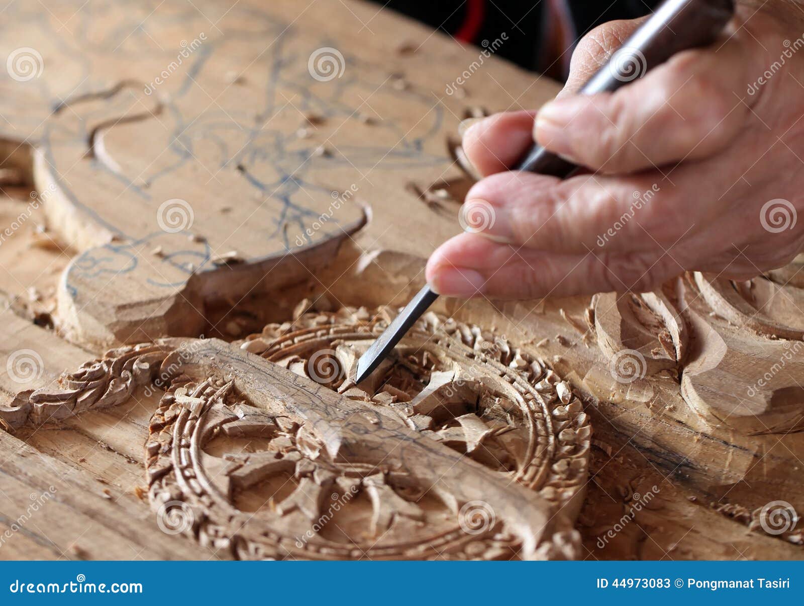 Hands of the Craftsman Carving Stock Image - Image of manufacture ...