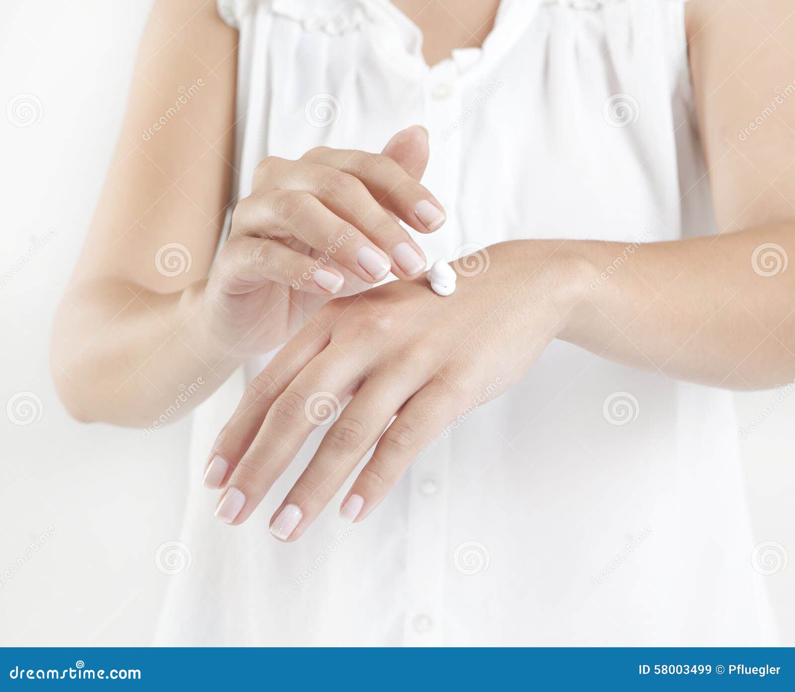 Hands with cream stock image. Image of protection, wellness - 58003499