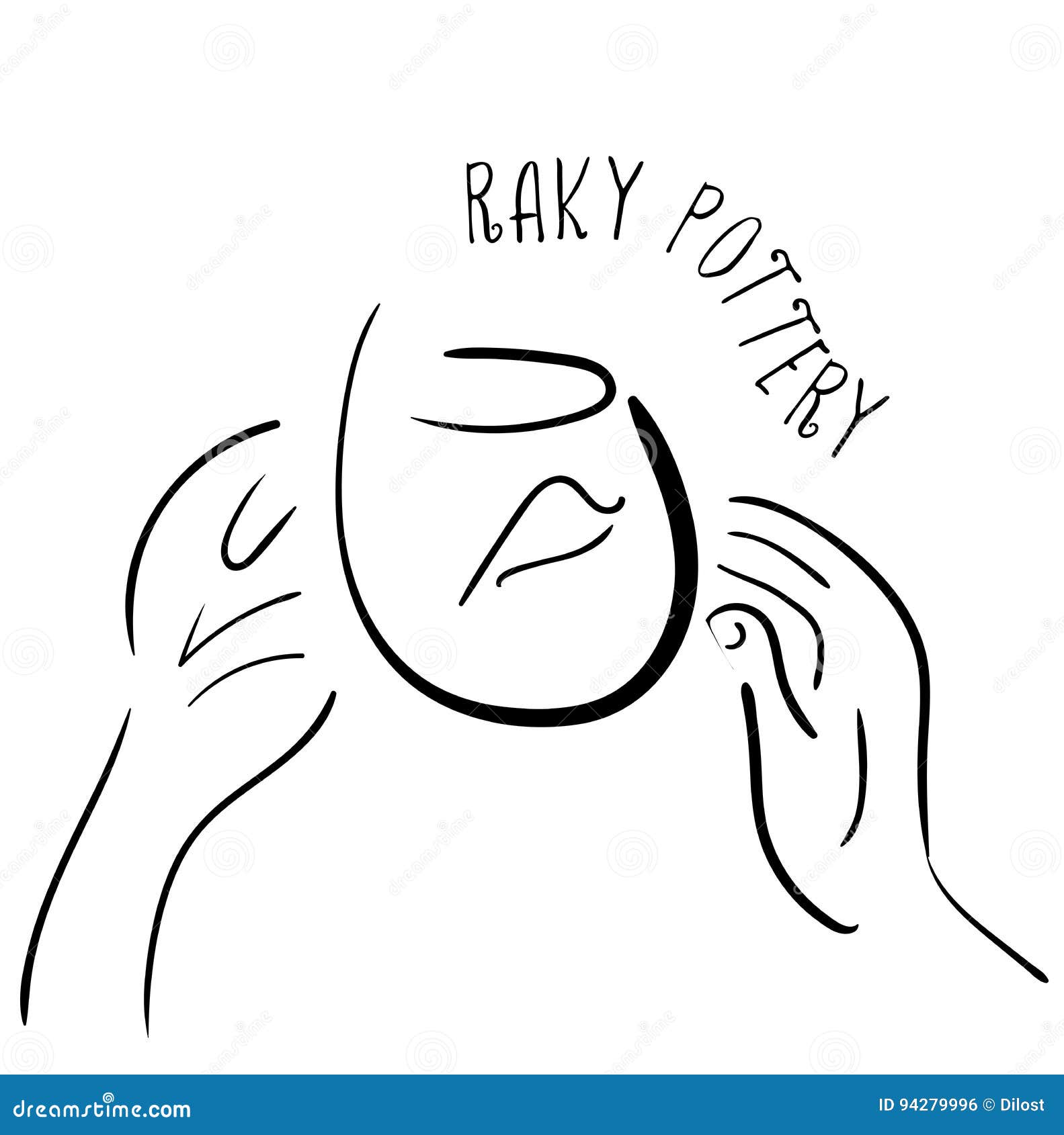 Hands Creating A Heart Shape Touching With Elbows Cartoon Vector ...