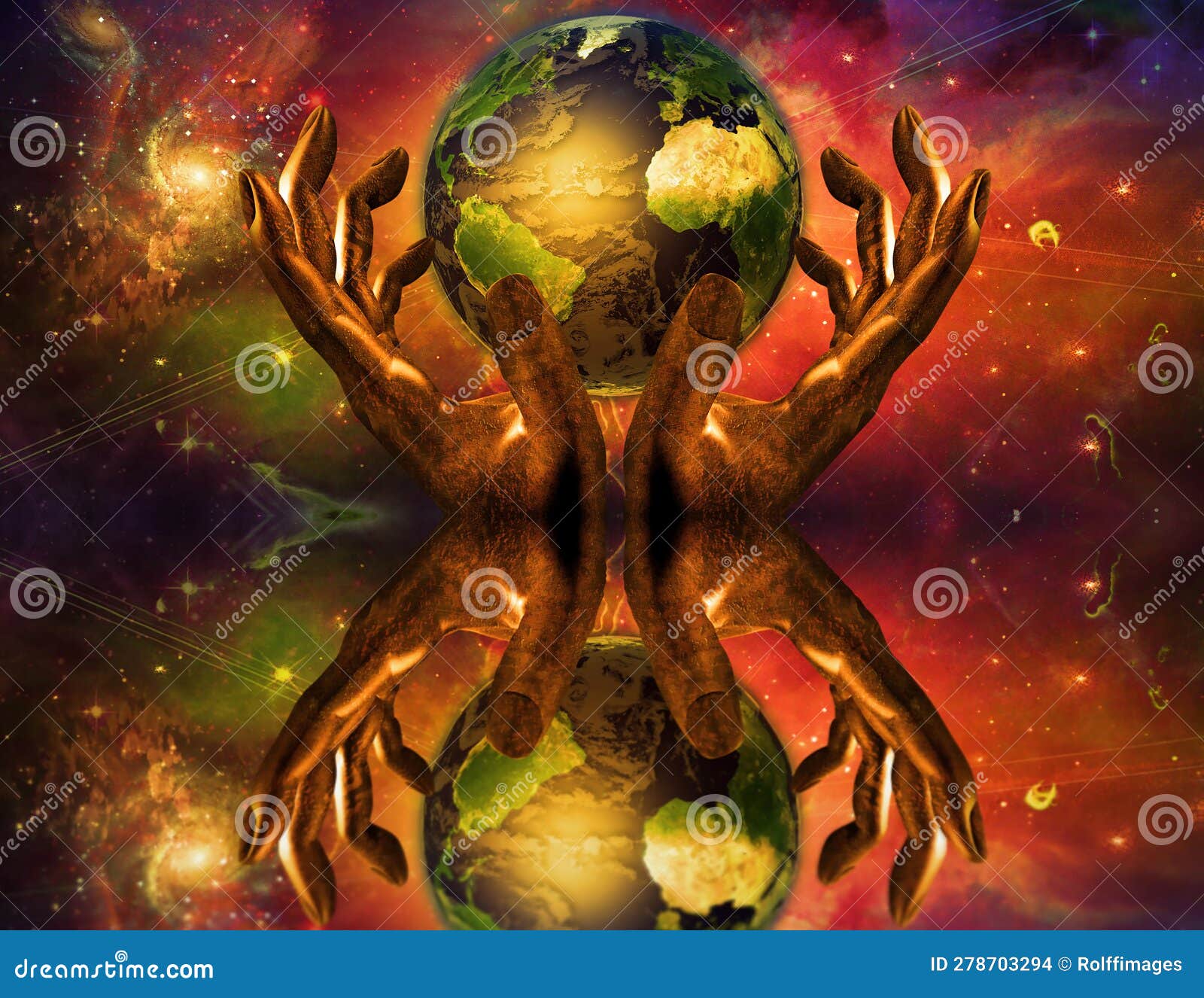 Hands of Creator stock illustration. Illustration of faith - 278703294