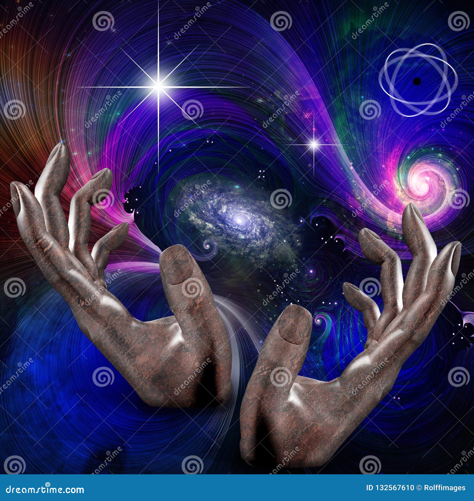 Hands of creator stock illustration. Illustration of dynamic - 132567610