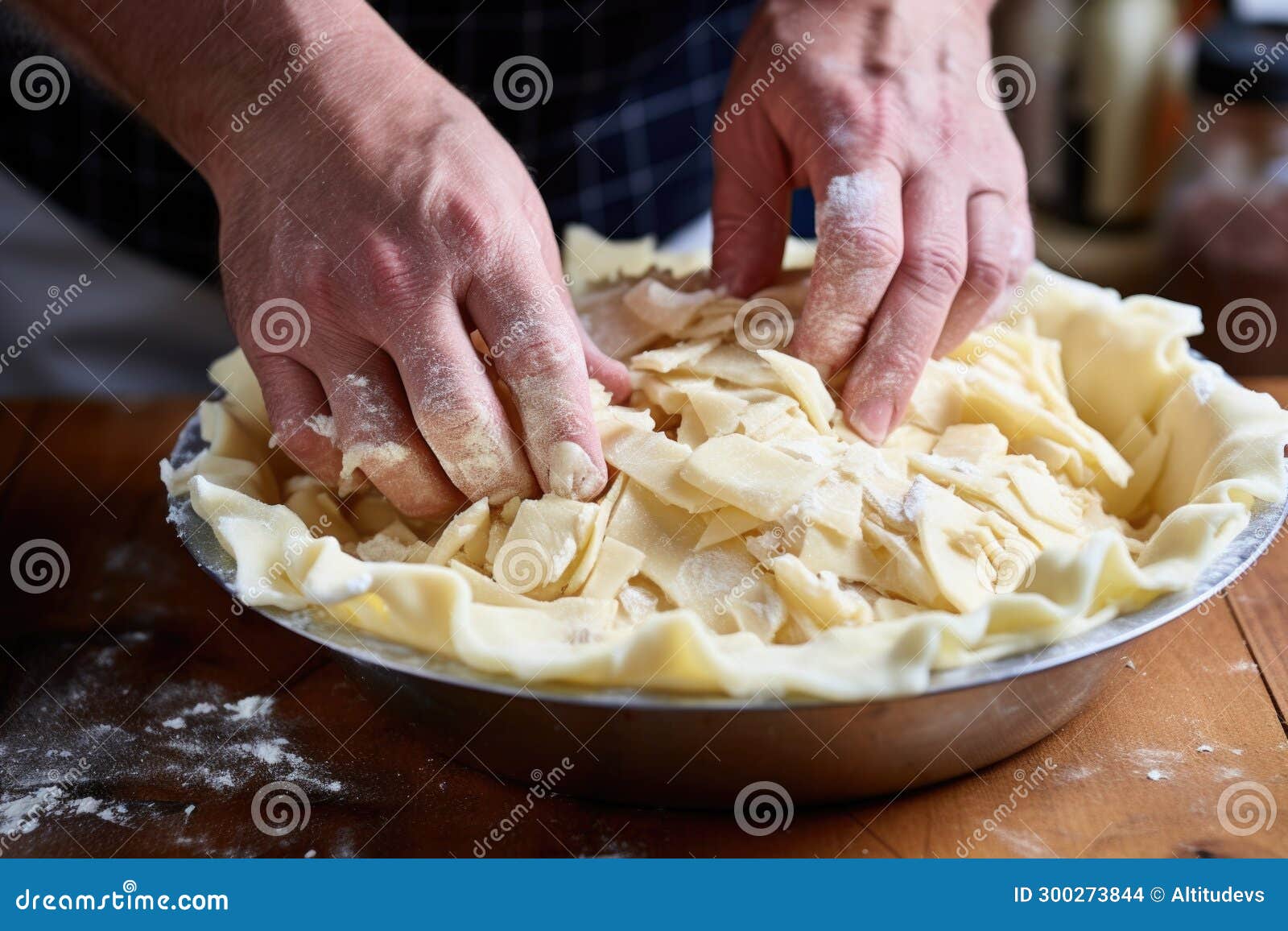 Hands Crimping Crust of an Apple Pie Stock Photo - Image of homemade ...