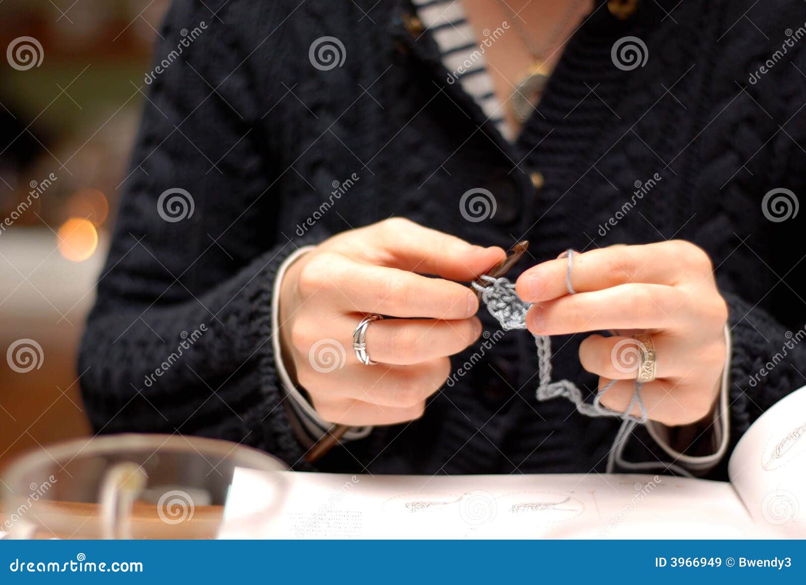 Hands crocheting stock image. Image of crochet, female - 3966949